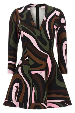 Emilio Pucci 'marmo' Dress Multi
