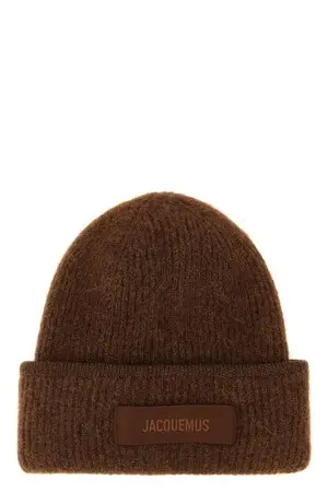 Jacquemus Le Bonnet Gros-grain' Beanie - Brown
