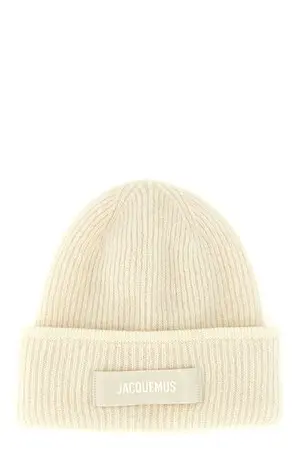 Jacquemus Le Bonnet Gros-grain' Beanie - White