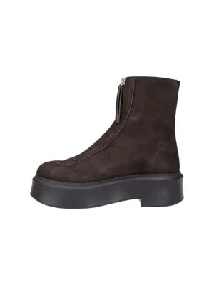 THE ROW Ankle Boots "zipped Boot 1 - Brown