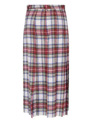 MAISON MARGIELA Midi Skirt With Tartan Pattern