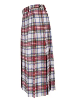 MAISON MARGIELA Midi Skirt With Tartan Pattern