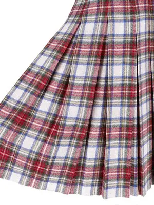 MAISON MARGIELA Midi Skirt With Tartan Pattern