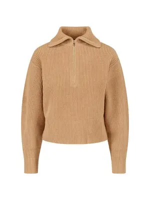 Max Mara Wool And Cashmere Zip Sweater