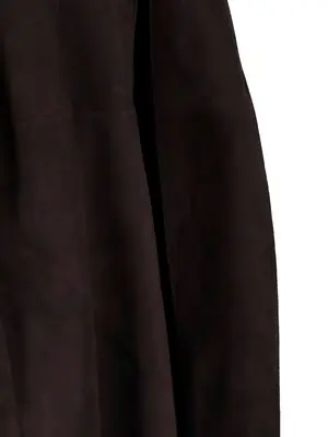 THE ROW Coat In Suede "solana - Brown