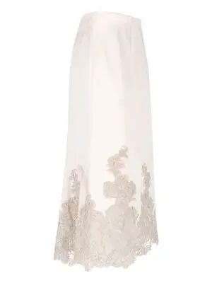 Ermanno Scervino Pencil Skirt In Silk Satin
