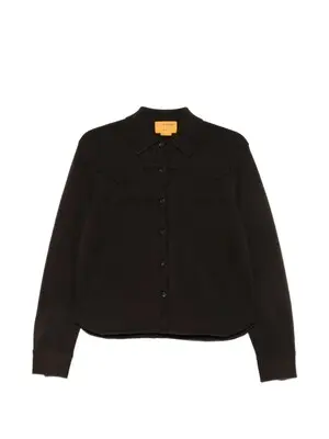 Guest In Residence Cropped Wester Shirt - Brown