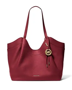 Michael Kors Nolita Large East/west Leather Tote - Deep Red