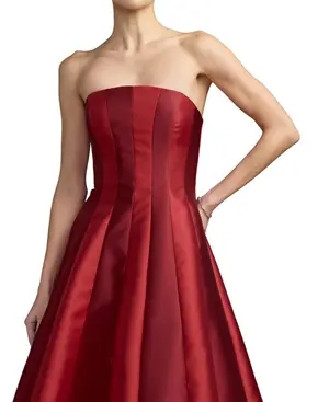 Mac Duggal Strapless Mikado Panel Ball Gown
