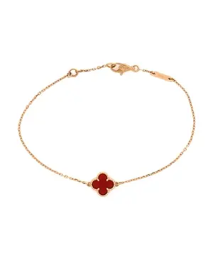 VAN CLEEF & ARPELS Sweet Alhambra Bracelet 18k Rose Gold And Carnelian - Pink