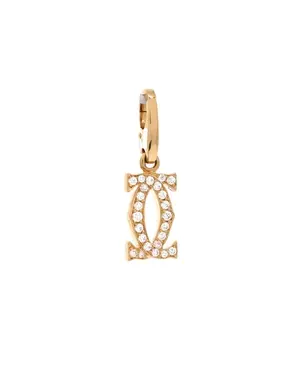 CARTIER Double C Charm Pendant 18k And Diamonds