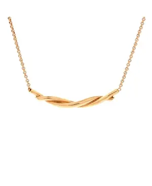 CARTIER Entrelaces Pendant Necklace 18k Rose Gold - Pink