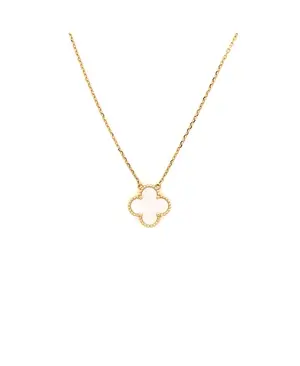 VAN CLEEF & ARPELS Vintage Alhambra Pendant Necklace 18k And Mother Of Pearl - Gold