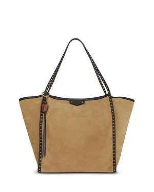 Rebecca Minkoff Dylan Large Studded Leather Tote - Chestnut/fondant