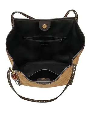 Rebecca Minkoff Dylan Large Studded Leather Tote - Chestnut/fondant
