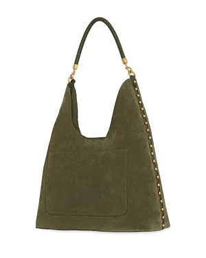 Rebecca Minkoff Nolita Large Suede Hobo Bag - Olive