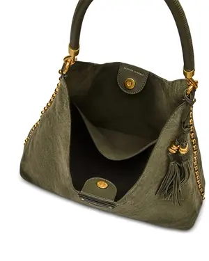 Rebecca Minkoff Nolita Large Suede Hobo Bag - Olive
