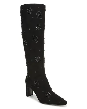 Sam Edelman Sylvia Bloom Beaded Knee High Boots