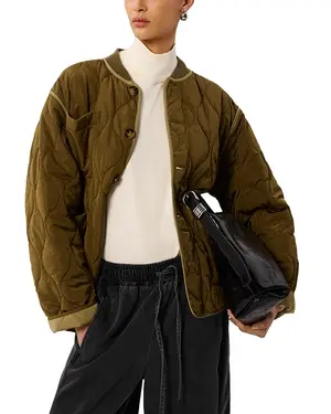 Whistles Reversible Quilted Coat