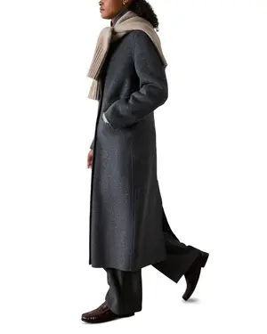 Whistles Relaxed Double Faced Wool Blend Coat