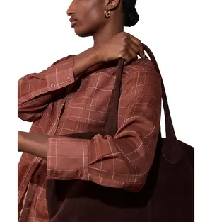Whistles Etched Check Sheer Shirt
