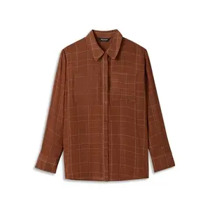 Whistles Etched Check Sheer Shirt