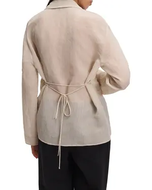 Rag & Bone Sonny Silk Notch Collar Blouse