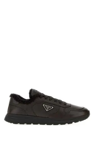 Prada Dark Leather Prax 2.0 Sneakers - Brown