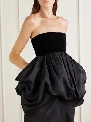 Khaite Bronte Draped Silk-organza Midi Dress