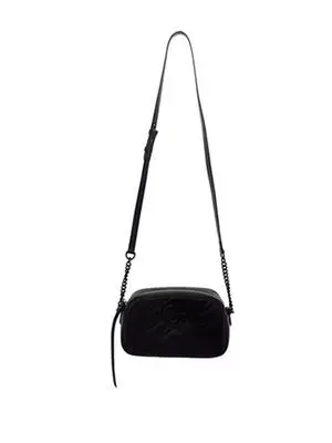 Gucci 2016-2026 Mini Gg Marmont Matelasse Leather Monochrome Crossbody Bag - Black