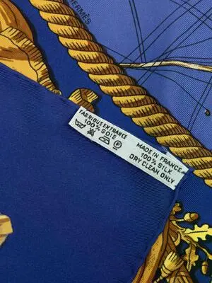 Hermès 20th Century Marine Et Cavalerie Silk Scarf Scarves