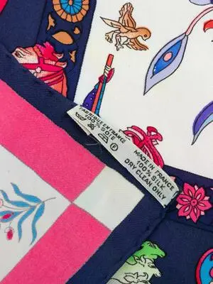 Hermès 20th Century Fantaisies Indiennes Silk Scarf 90 Scarves - Blue