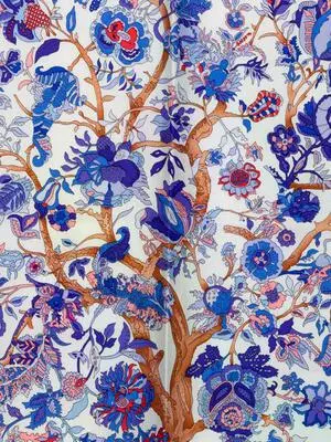 Hermès 20th Century Fantaisies Indiennes Silk Scarf 90 Scarves - Blue