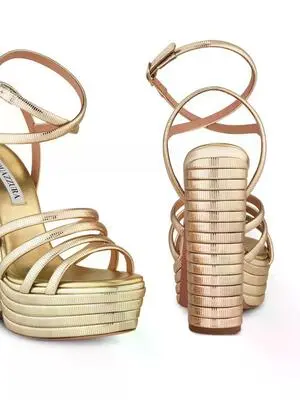 AQUAZZURA Heatwave Sandals Plateau 140 - Gold