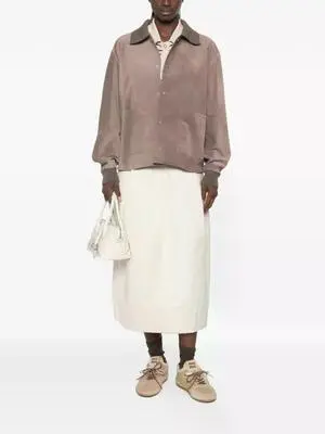 JW Anderson Suede Ribbed-trim Jacket