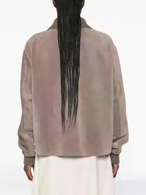 JW Anderson Suede Ribbed-trim Jacket