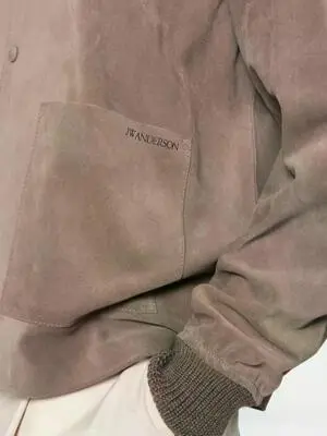 JW Anderson Suede Ribbed-trim Jacket