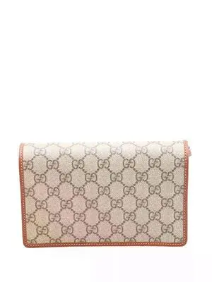 Gucci 2000-2015 Gg Supreme Emblem Wallet On Strap Crossbody Bag