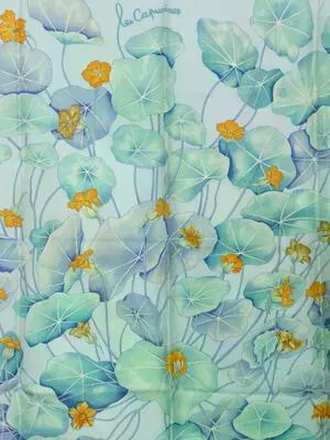 Hermès 1980-2000 Les Capucines Silk Scarf 90 Scarves