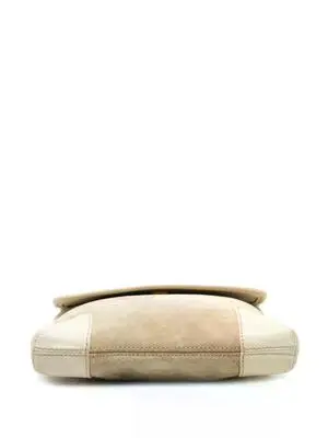 Loewe 2003 Suede Anagram Crossbody Bag - Neutrals
