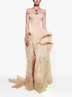 GEMY MAALOUF Corset-style Ruffled Dress