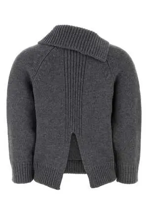 Victoria Beckham Grey Wool Sweater - Gray