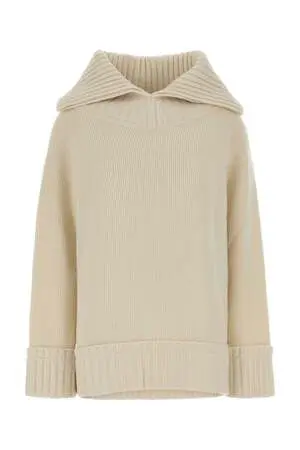 Victoria Beckham Cream Wool Blend Sweater - Yellow
