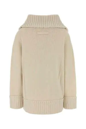 Victoria Beckham Cream Wool Blend Sweater - Yellow