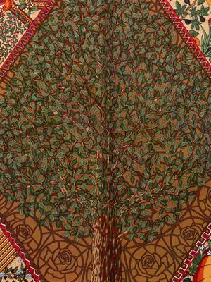 Hermès 1980-2000 Axis Mundi Carre Silk Scarf 90 Scarves
