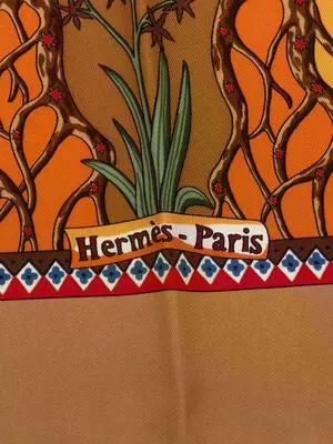 Hermès 1980-2000 Axis Mundi Carre Silk Scarf 90 Scarves