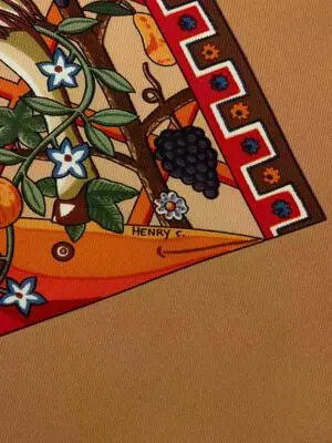 Hermès 1980-2000 Axis Mundi Carre Silk Scarf 90 Scarves