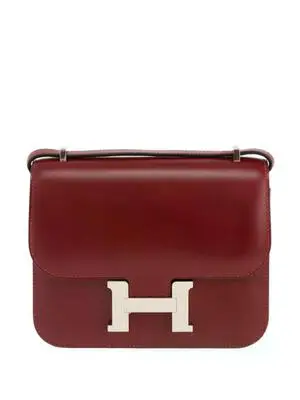 Hermès 2025 Mini Constance Leather Cross Body Bag - Red