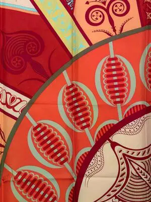Hermès 2010-2026 Geometrie Cretoise Silk Scarf 90 Scarves - Brown