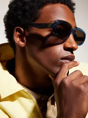 Loewe Anagram Round-frame Acetate Sunglasses